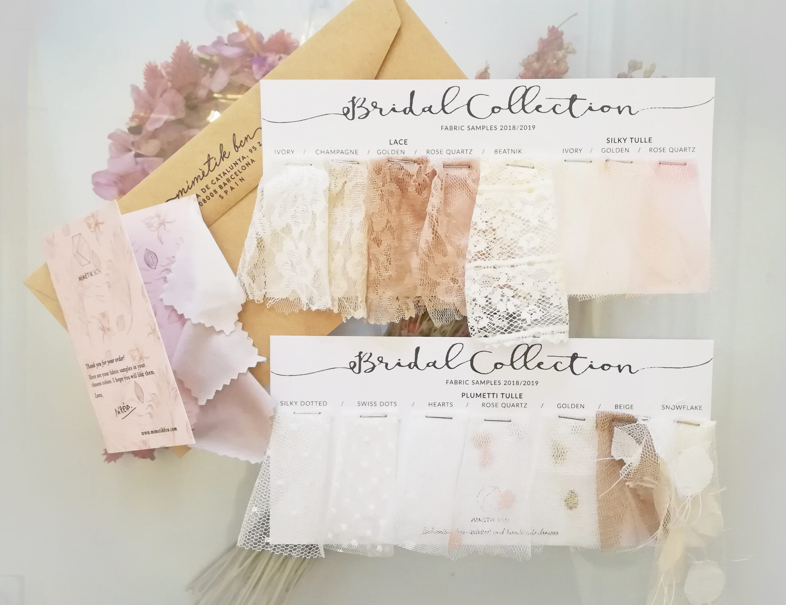 Fabric Samples Wedding Dresses Collection | mimetikbcn – Mimetik